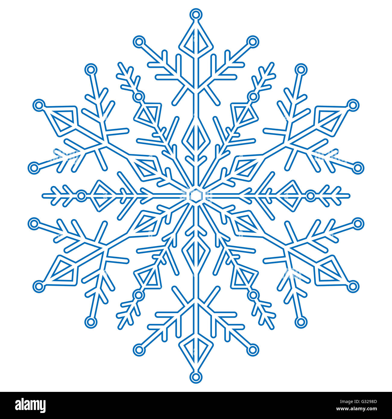 Pretty Round Snowflake Stock Photo - Alamy
