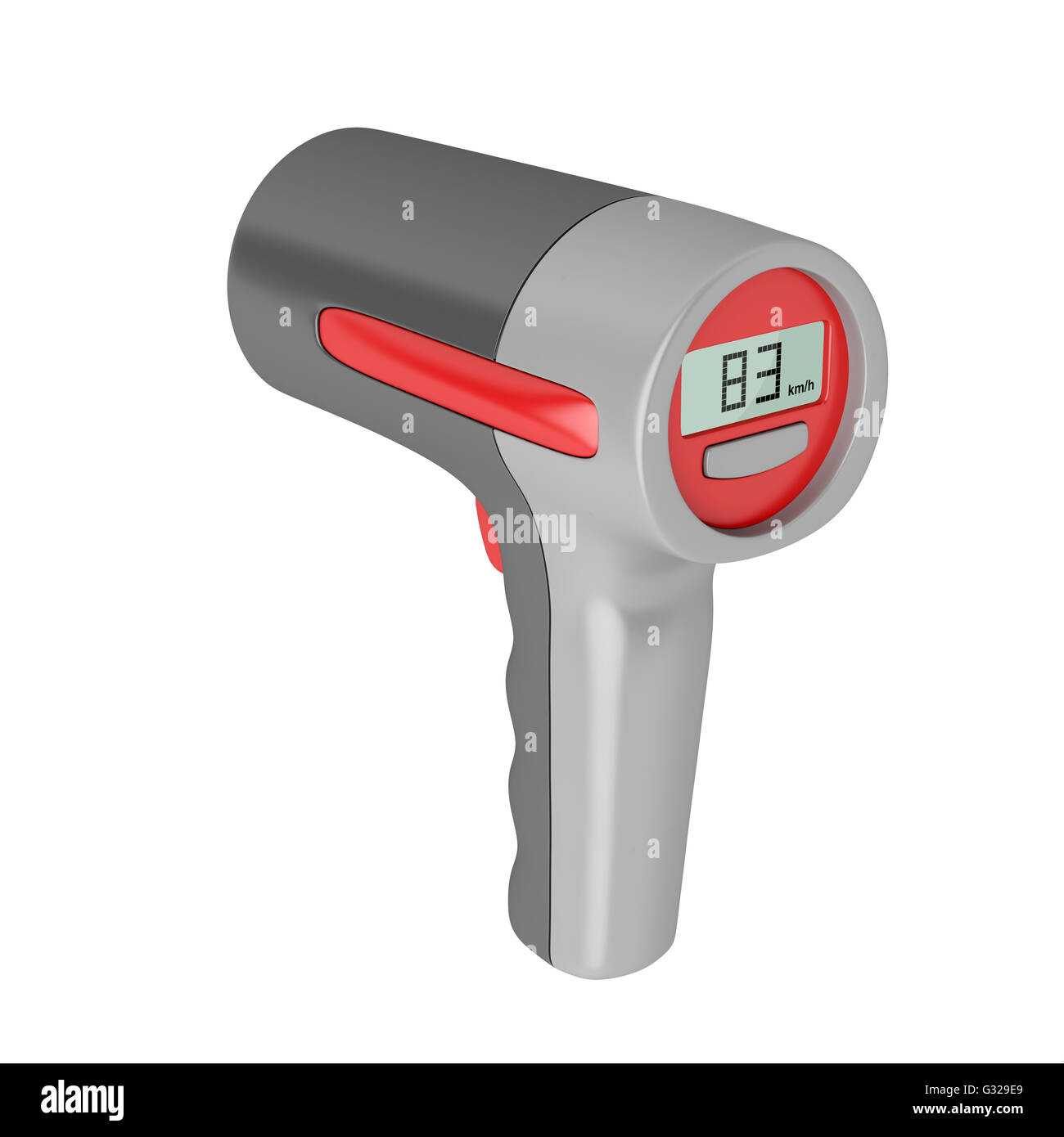 Radar speed gun isolated on white background Stock Photo - Alamy