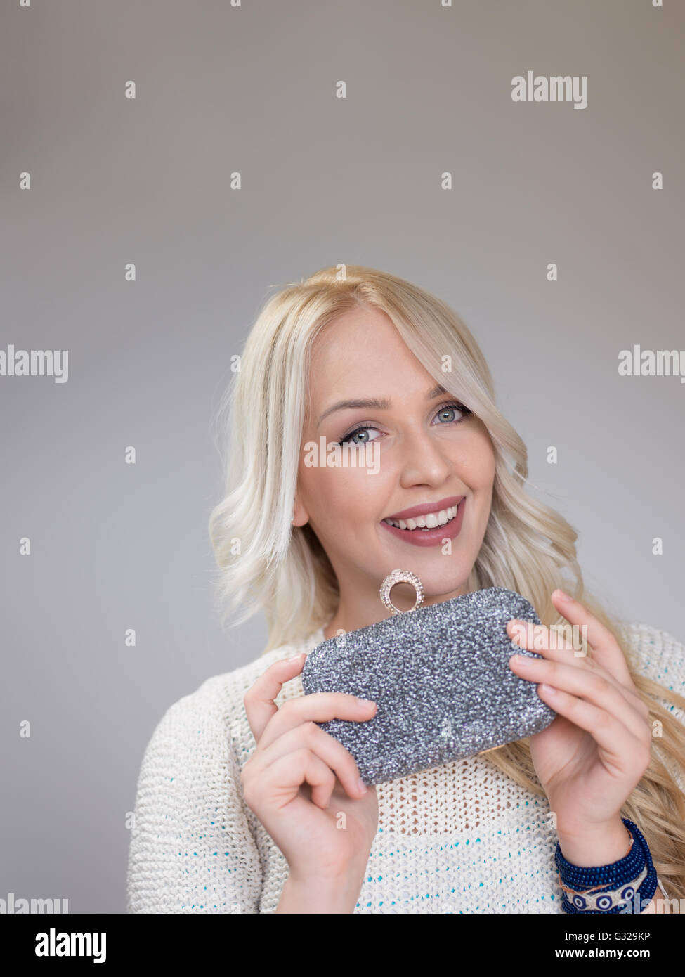 Beautiful model with wide smile Stock Photo - Alamy