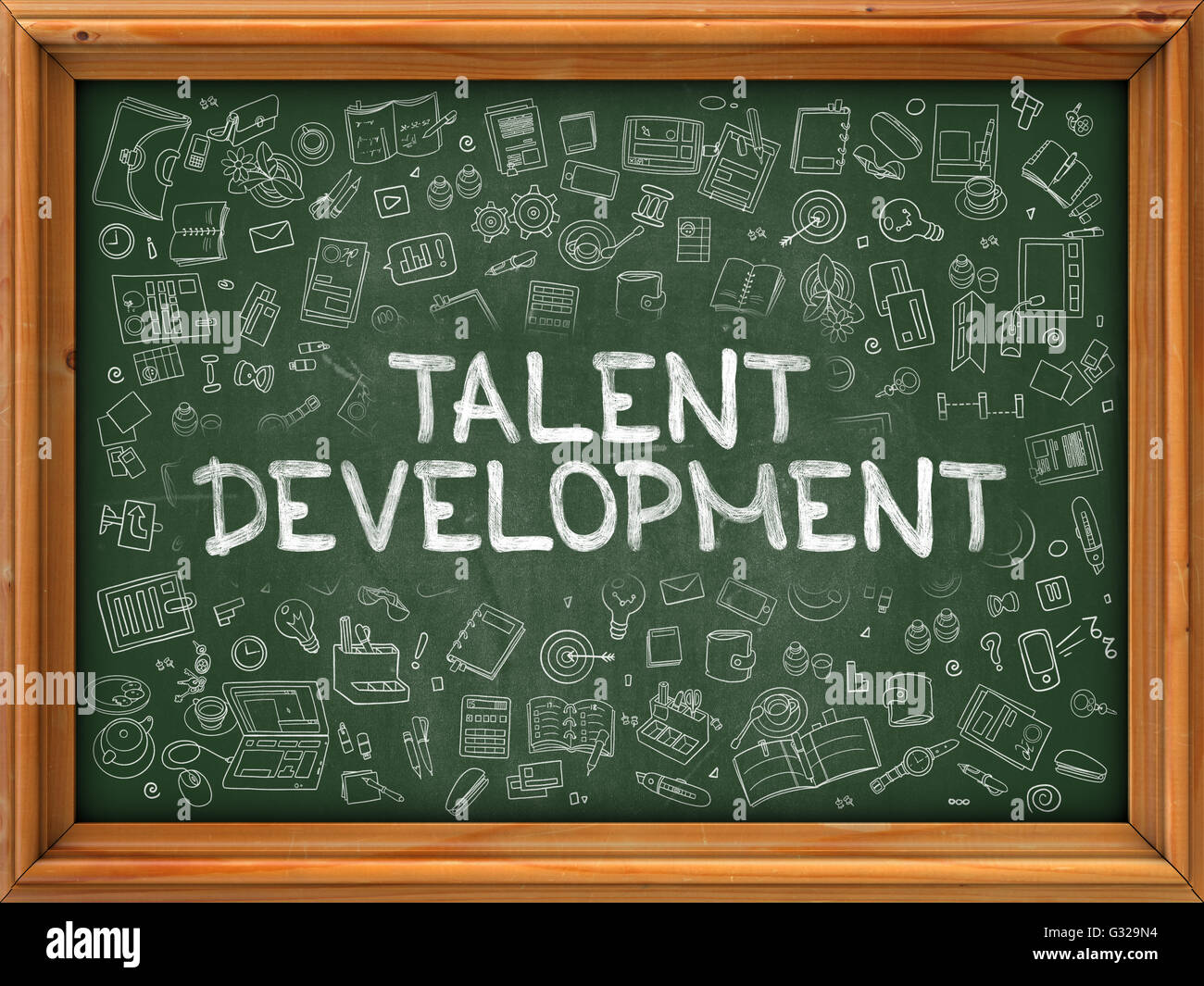 Hand Drawn Talent Development on Green Chalkboard Stock Photo - Alamy