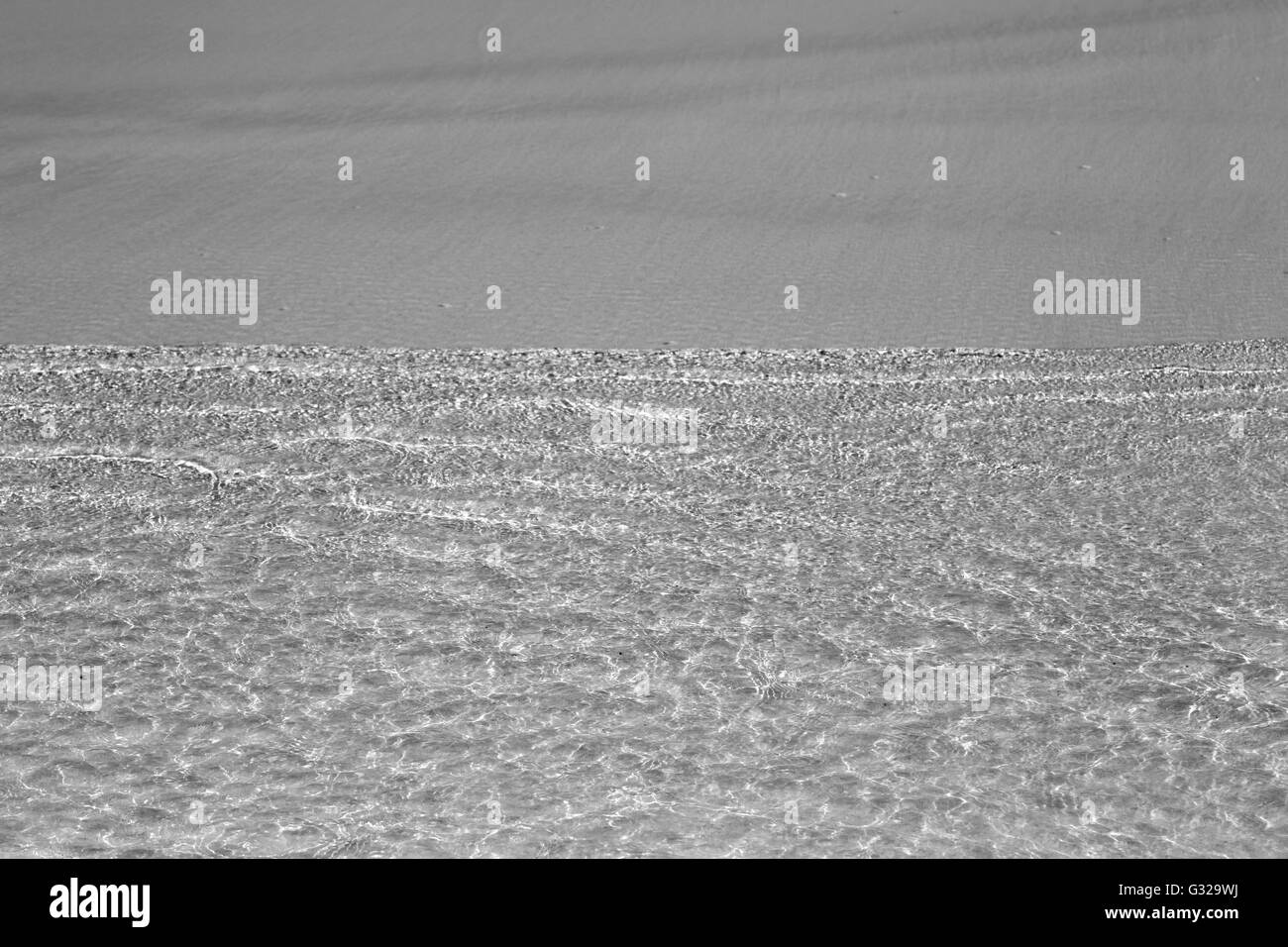 and reflex blurred of the arabic sea ocean in oman the color Stock ...