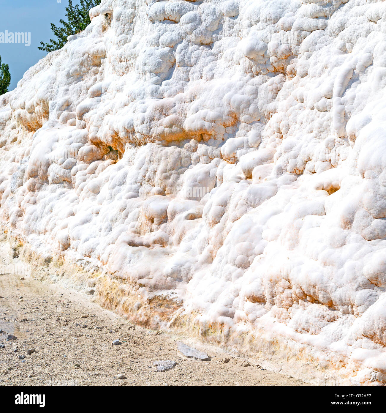 abstract in pamukkale turkey asia the old calcium bath and travertine ...