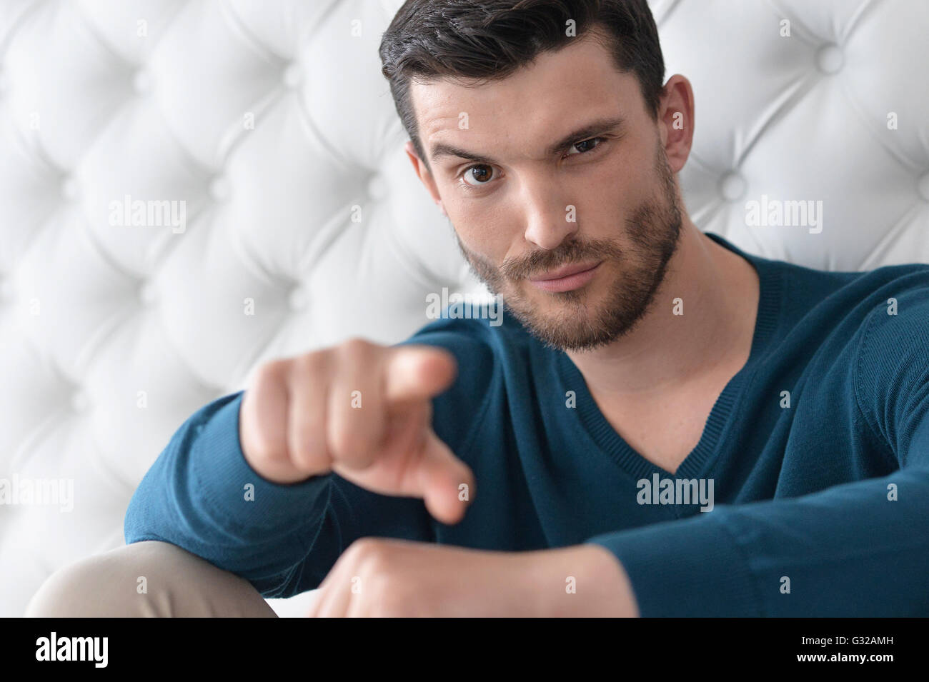 Businessman successful gesturing pointing hi-res stock photography and ...