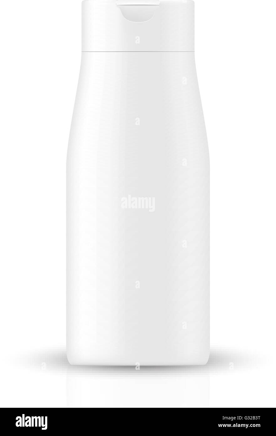 VECTOR PACKAGING: White gray beauty products/cosmetics bottle on ...