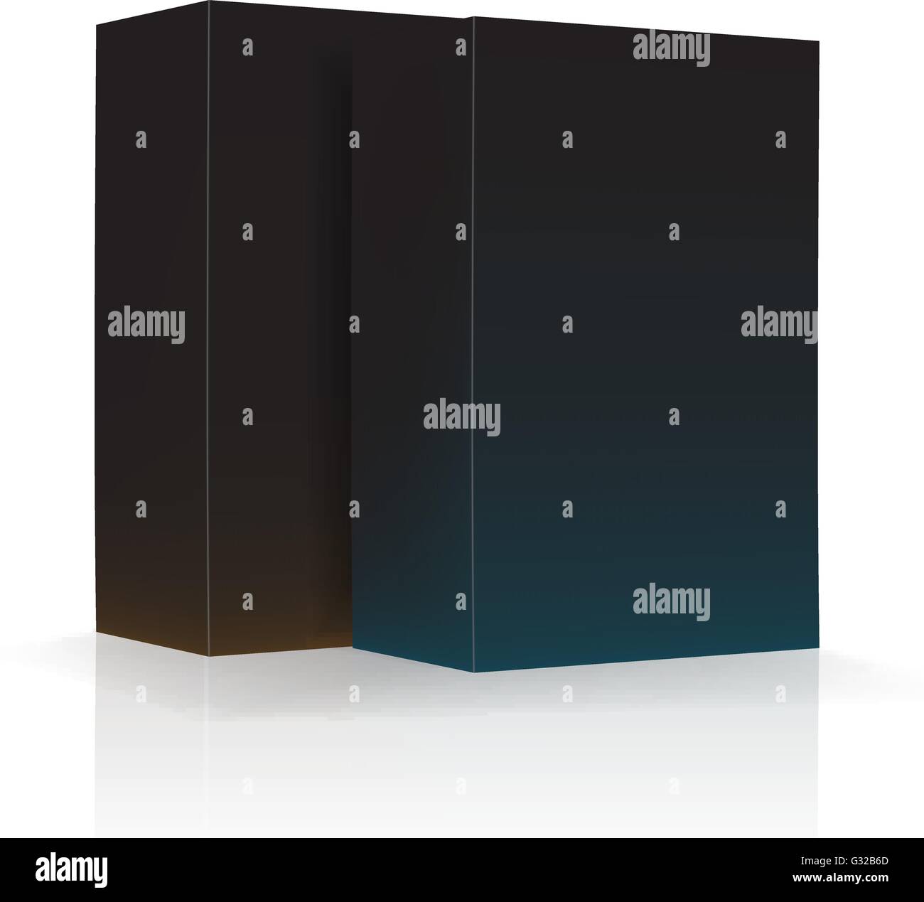 VECTOR PACKAGING: Set of black packaging boxes isolated on transparent ...