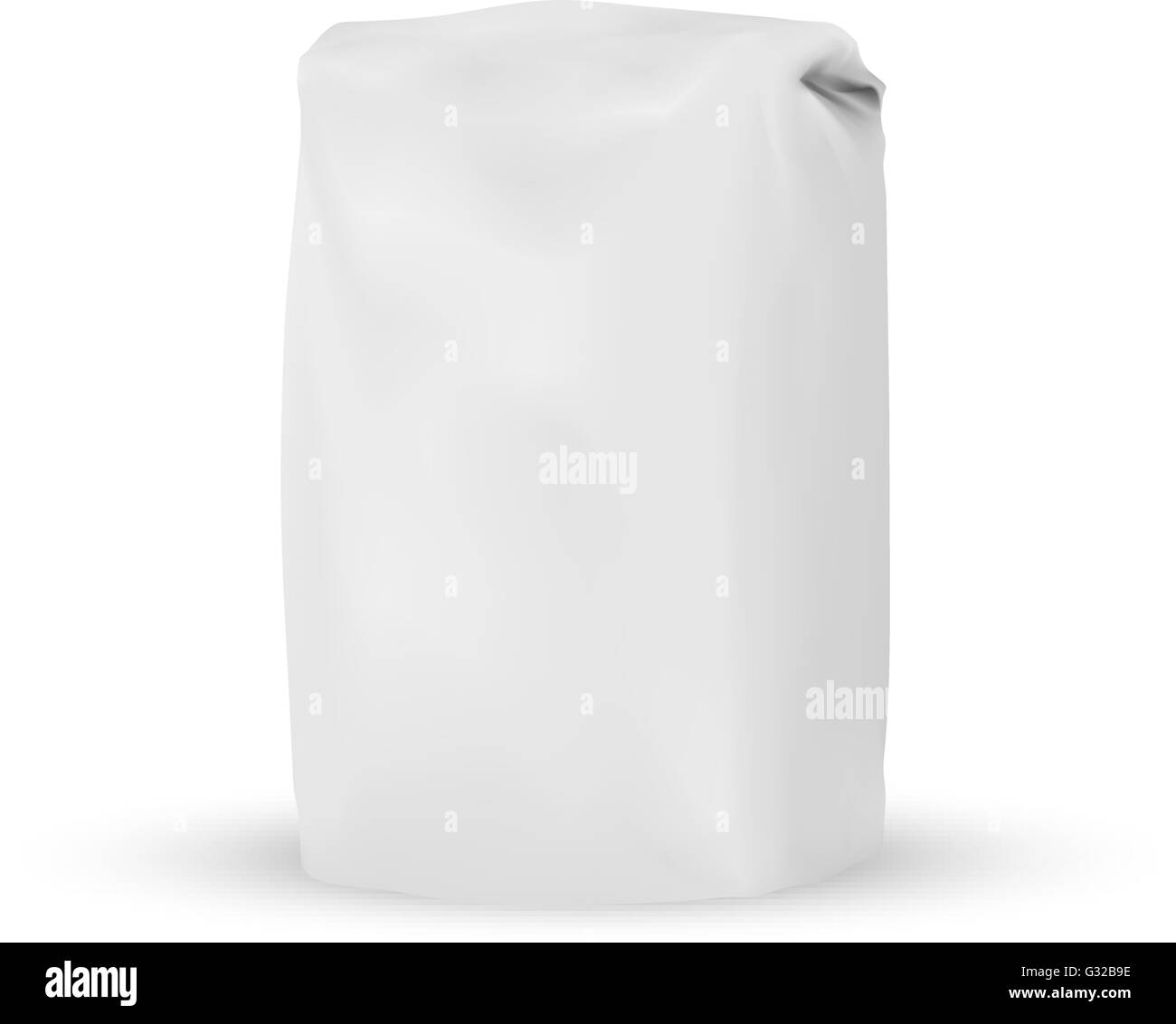 VECTOR PACKAGING: Blank white gray packaging bag for bulk products ...