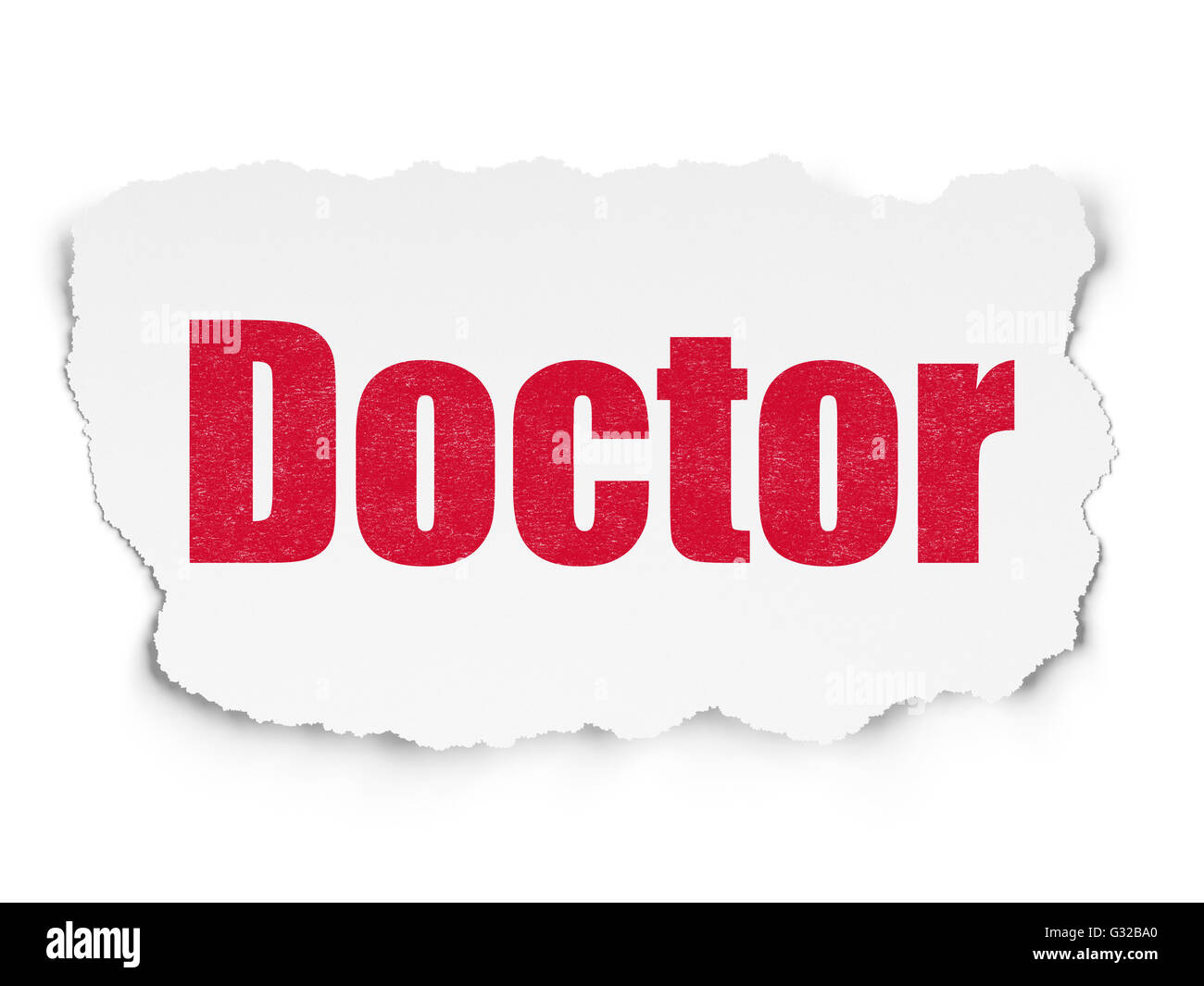 Health concept: Doctor on Torn Paper background Stock Photo - Alamy