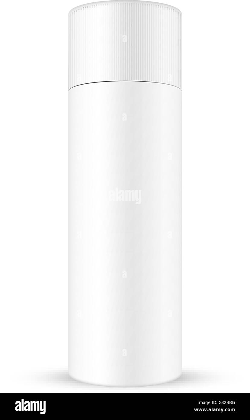 VECTOR PACKAGING: White tall round container with ribbed screw cap/lid ...