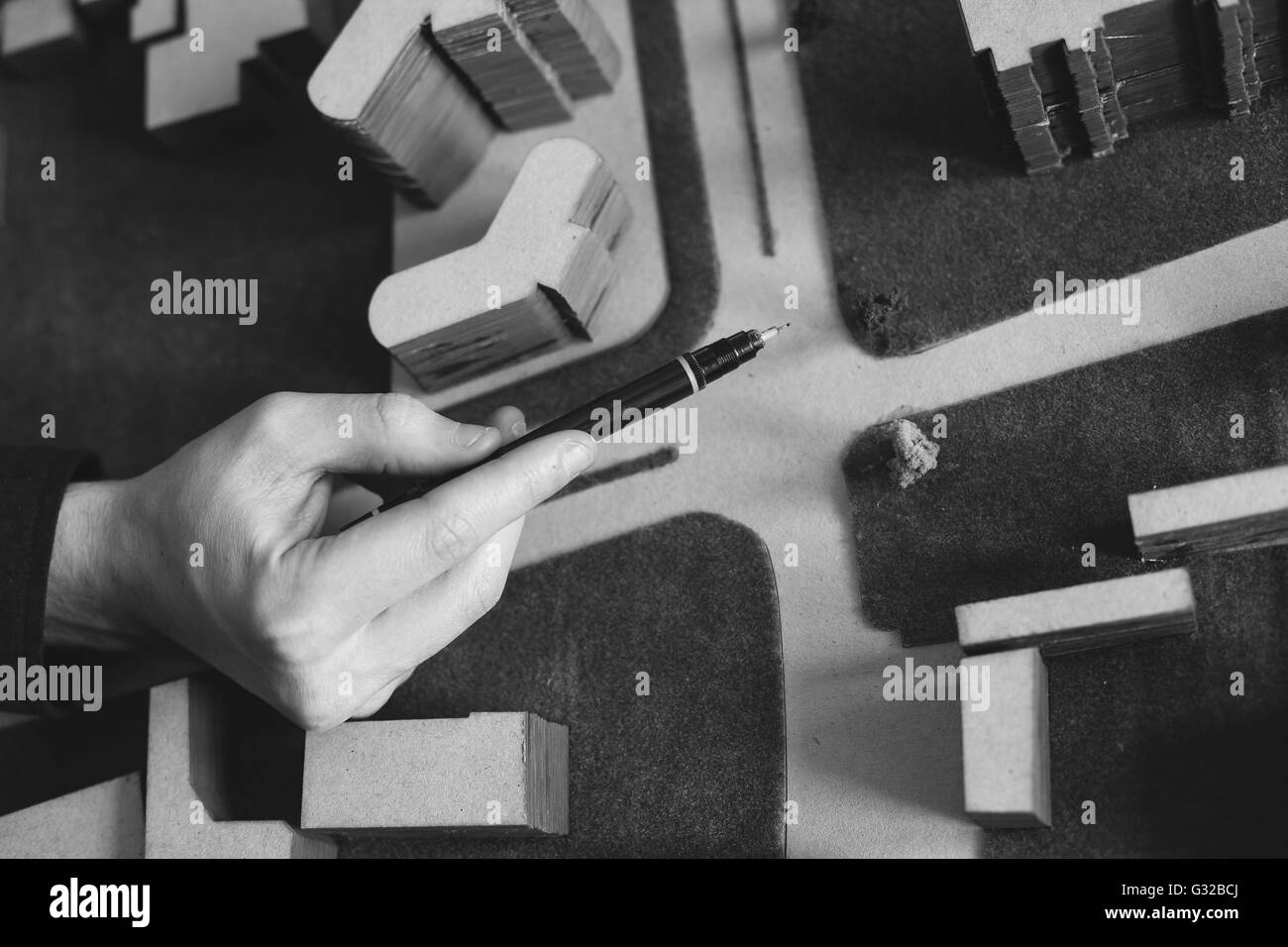 Architectural Project Building Model And Drafting Tools On