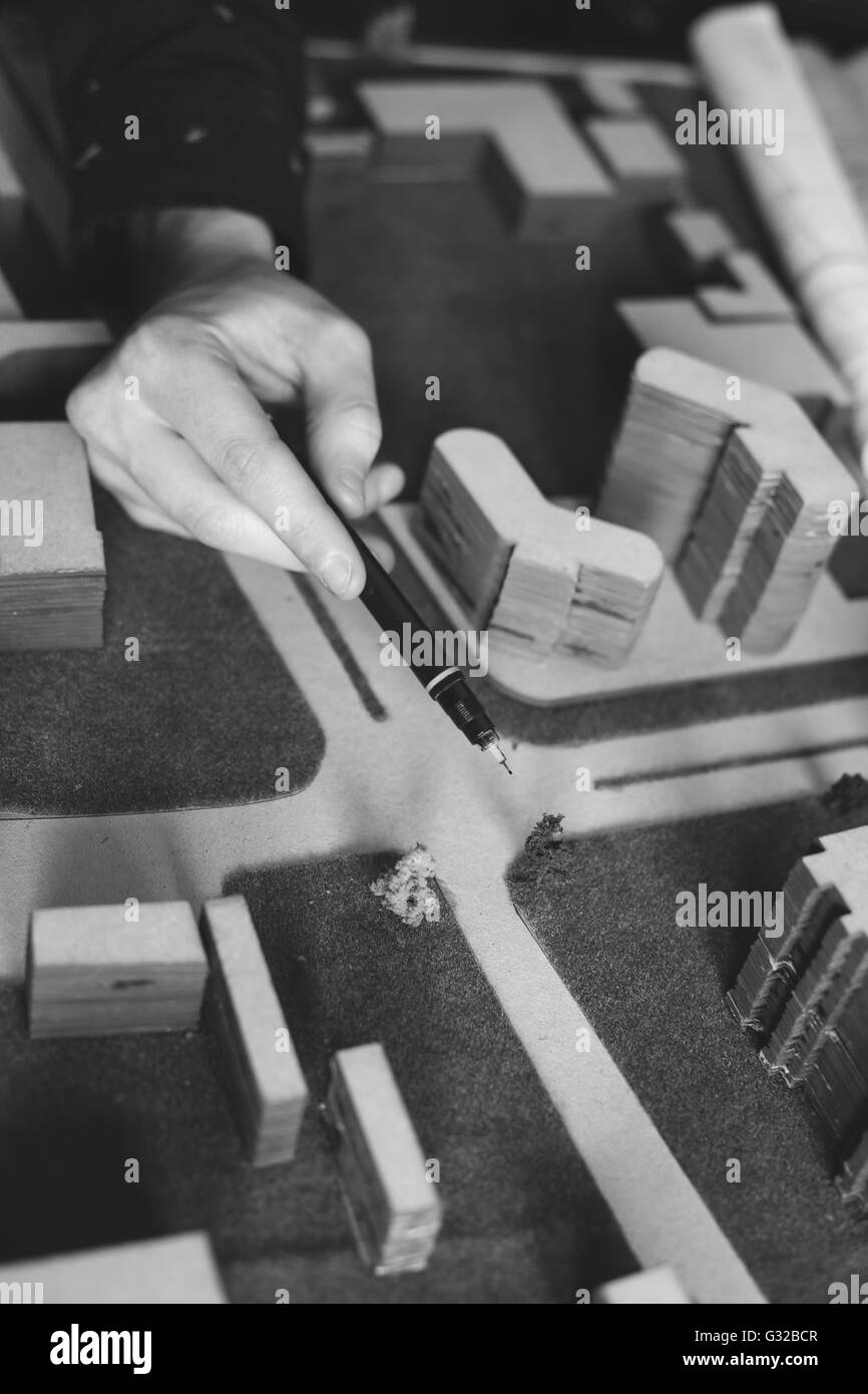 Architectural Project Building Model And Drafting Tools On