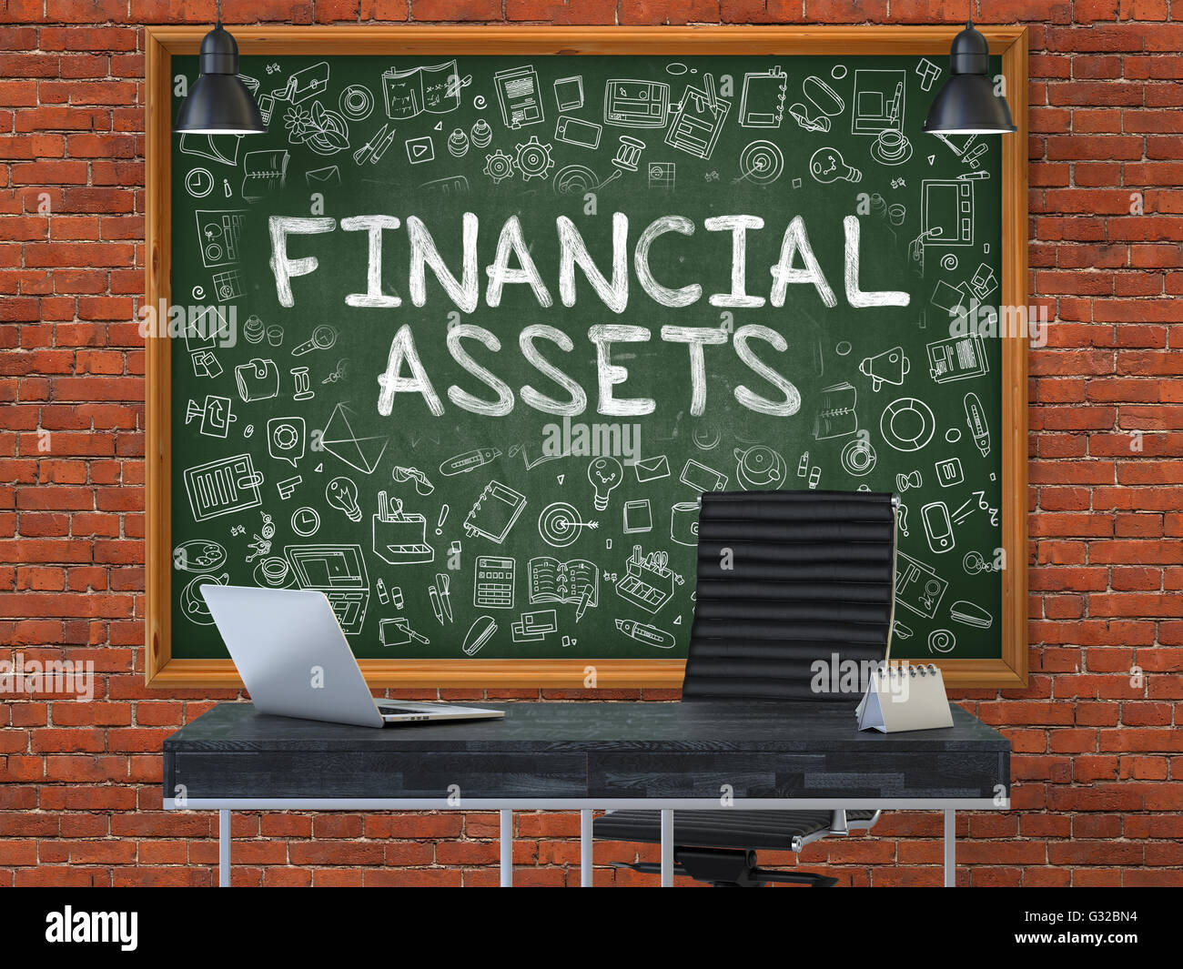 Financial Assets - Hand Drawn on Green Chalkboard Stock Photo - Alamy