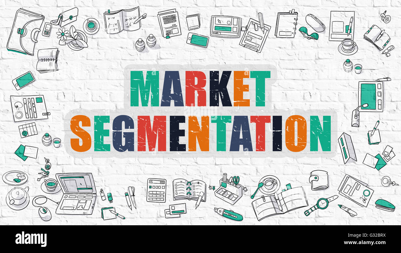 Market Segmentation in Multicolor. Doodle Design Stock Photo - Alamy