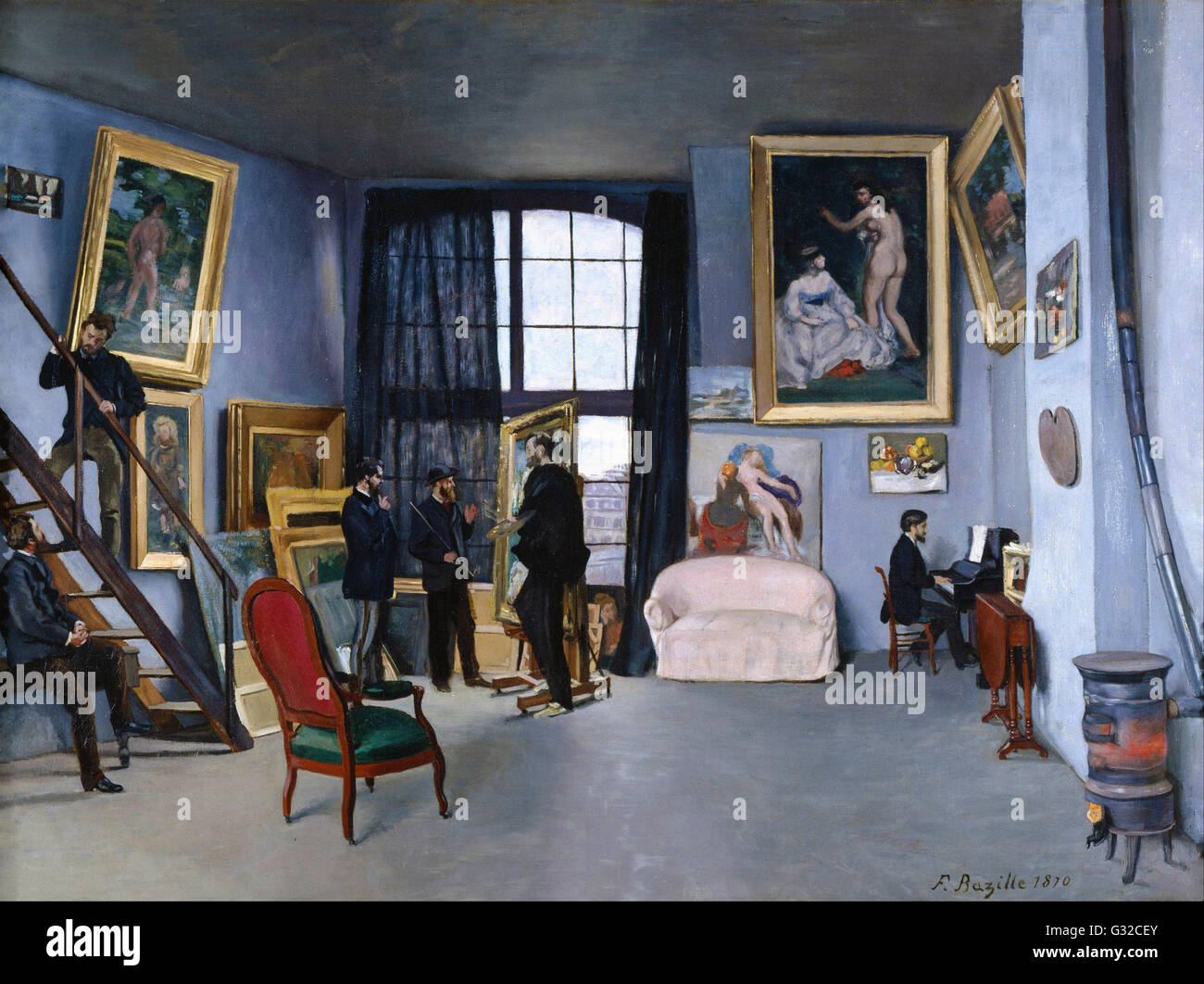 Frédéric Bazille - Bazille's Studio - Musée d’Orsay, Paris Stock Photo ...