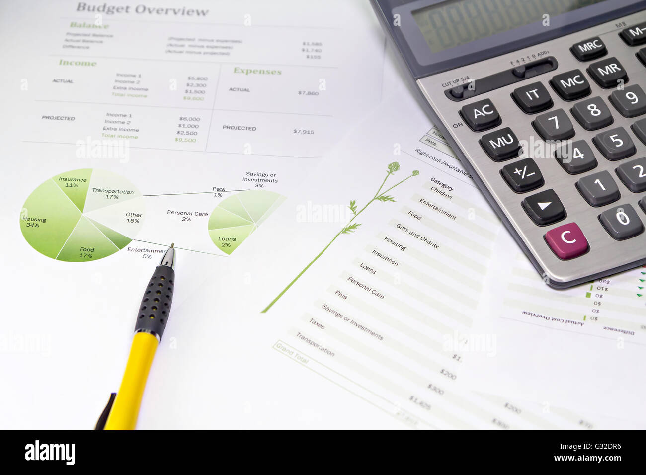 Business graph analysis report Stock Photo - Alamy