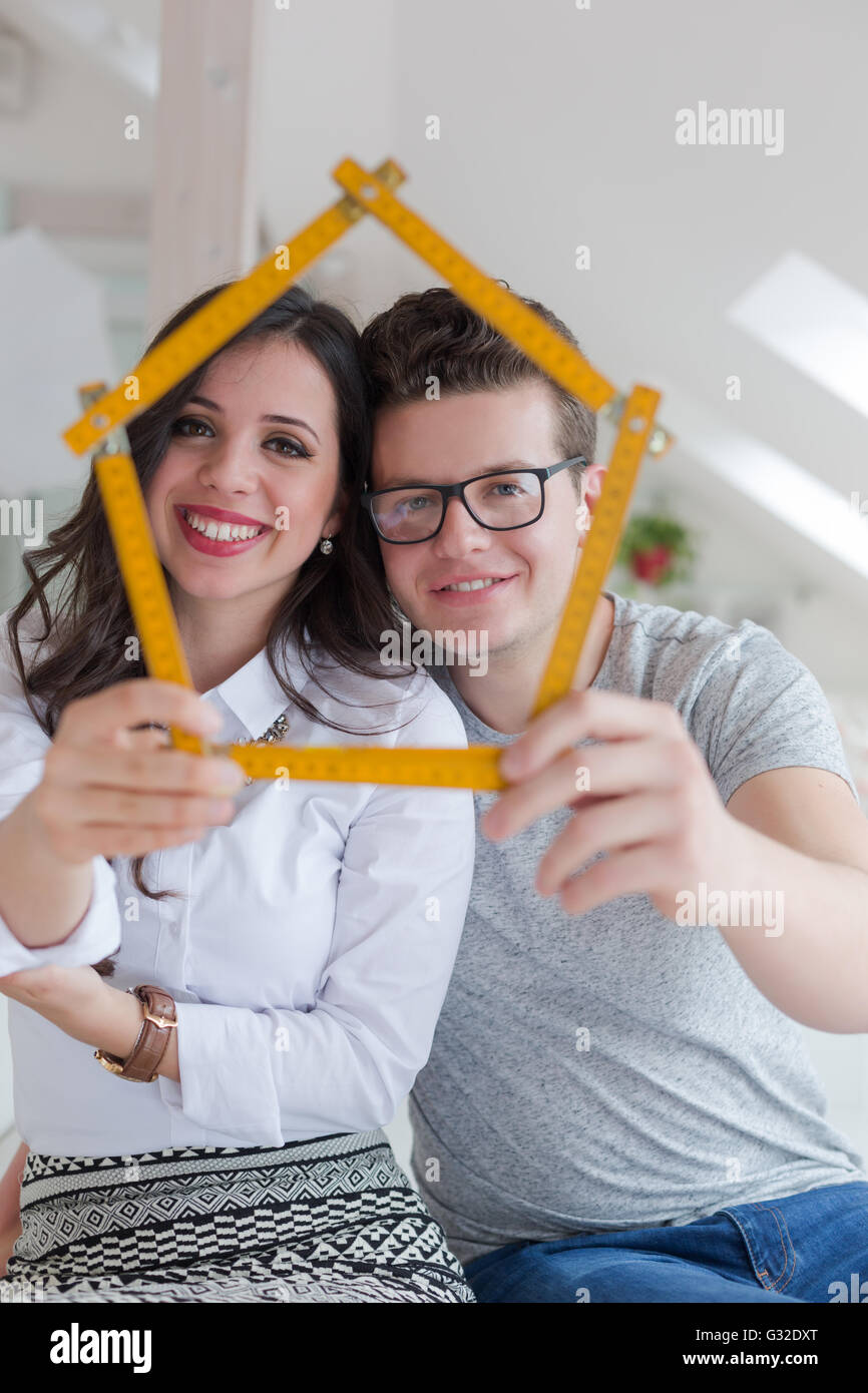 New happy property owners Stock Photo - Alamy