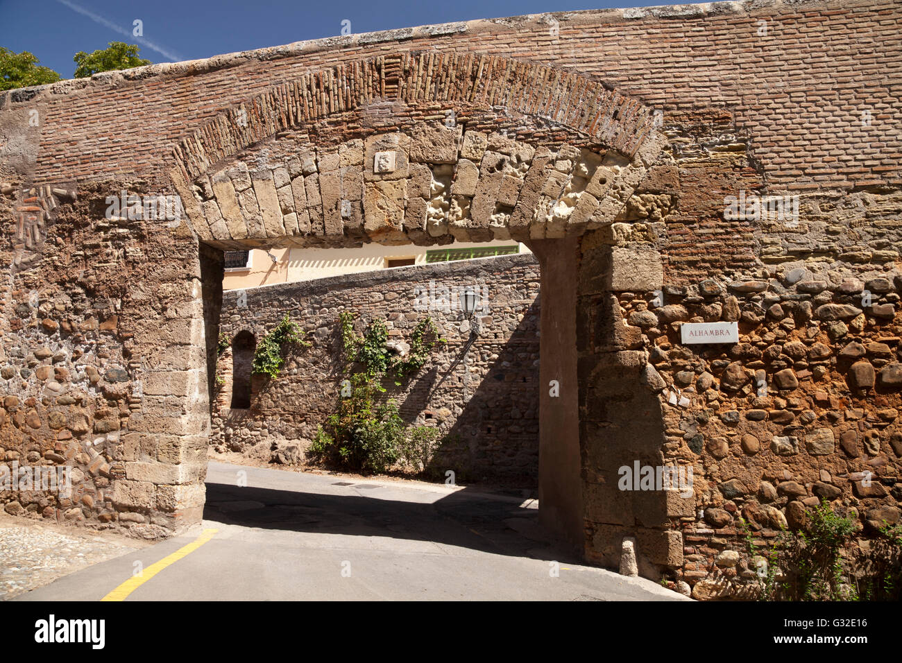 Entrance to the Alhambra, UNESCO World Heritage Site, Granada ...