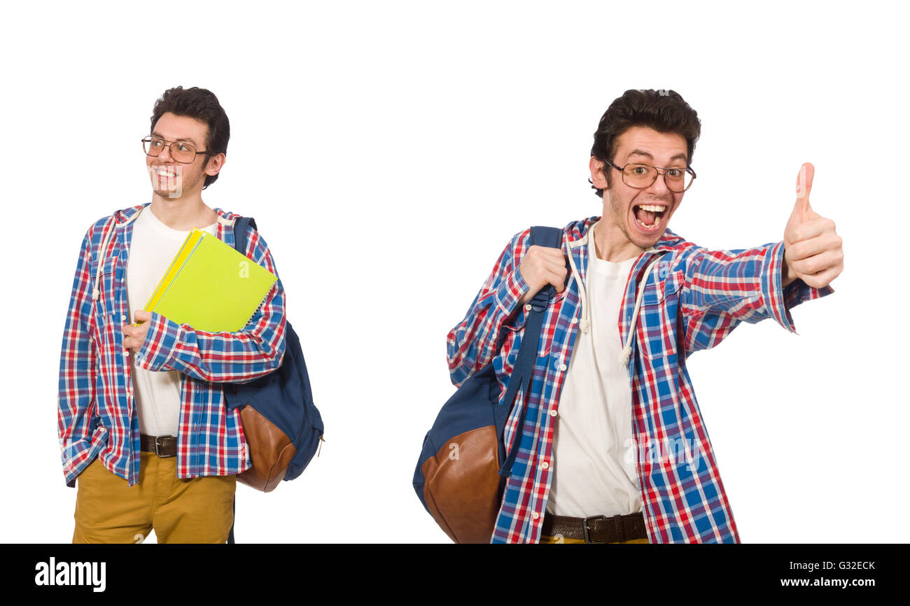 College student with heavy backpack hi-res stock photography and images ...