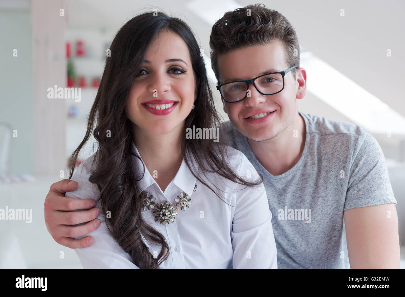 New happy property owners Stock Photo - Alamy