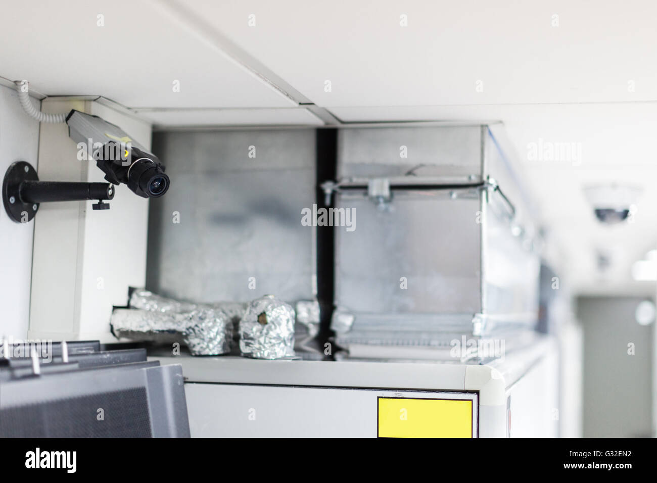 a cctv security surveillance camera in a server room Stock Photo - Alamy