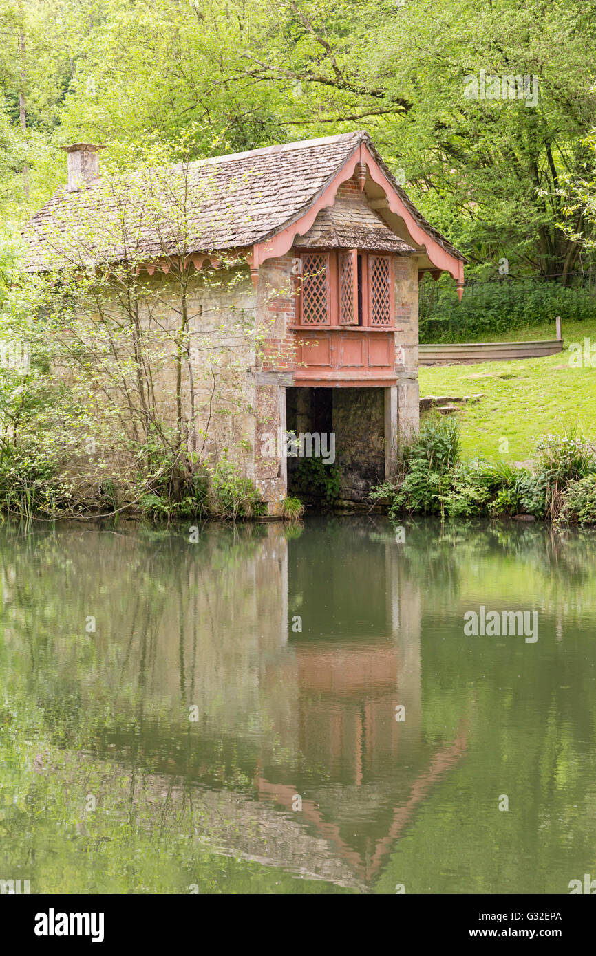 Woodchester Mansion boathouse, Gloucestershire, England, UK Stock Photo ...