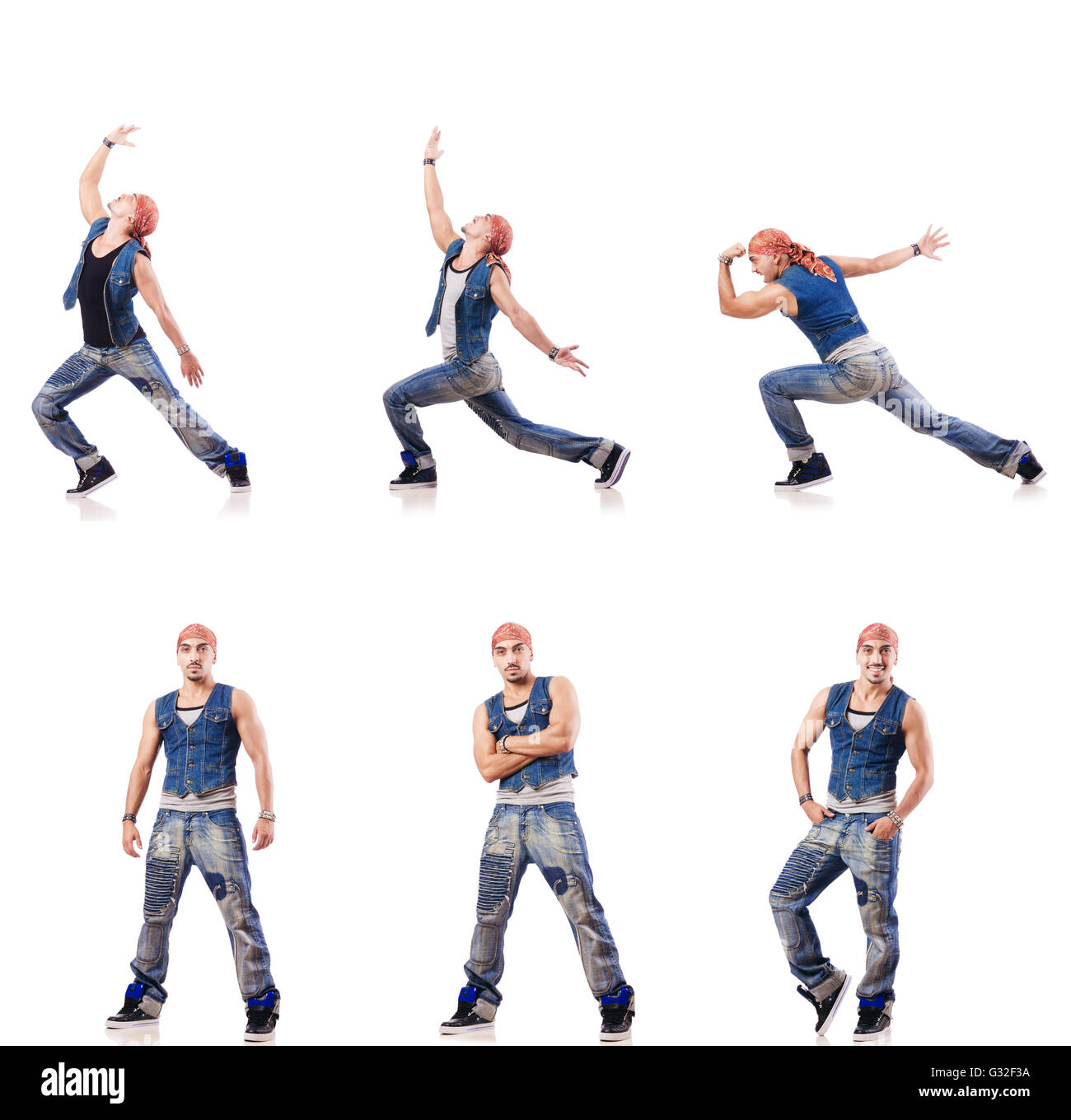 Dancer dancing on the white Stock Photo - Alamy