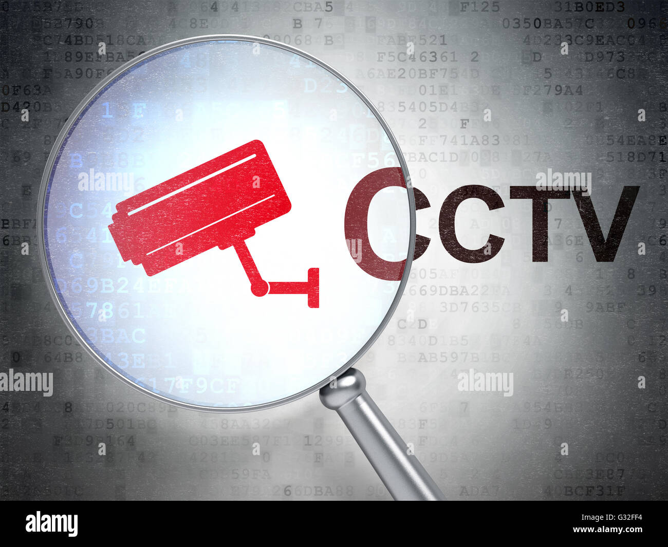 Safety concept: Cctv Camera and CCTV with optical glass Stock Photo - Alamy