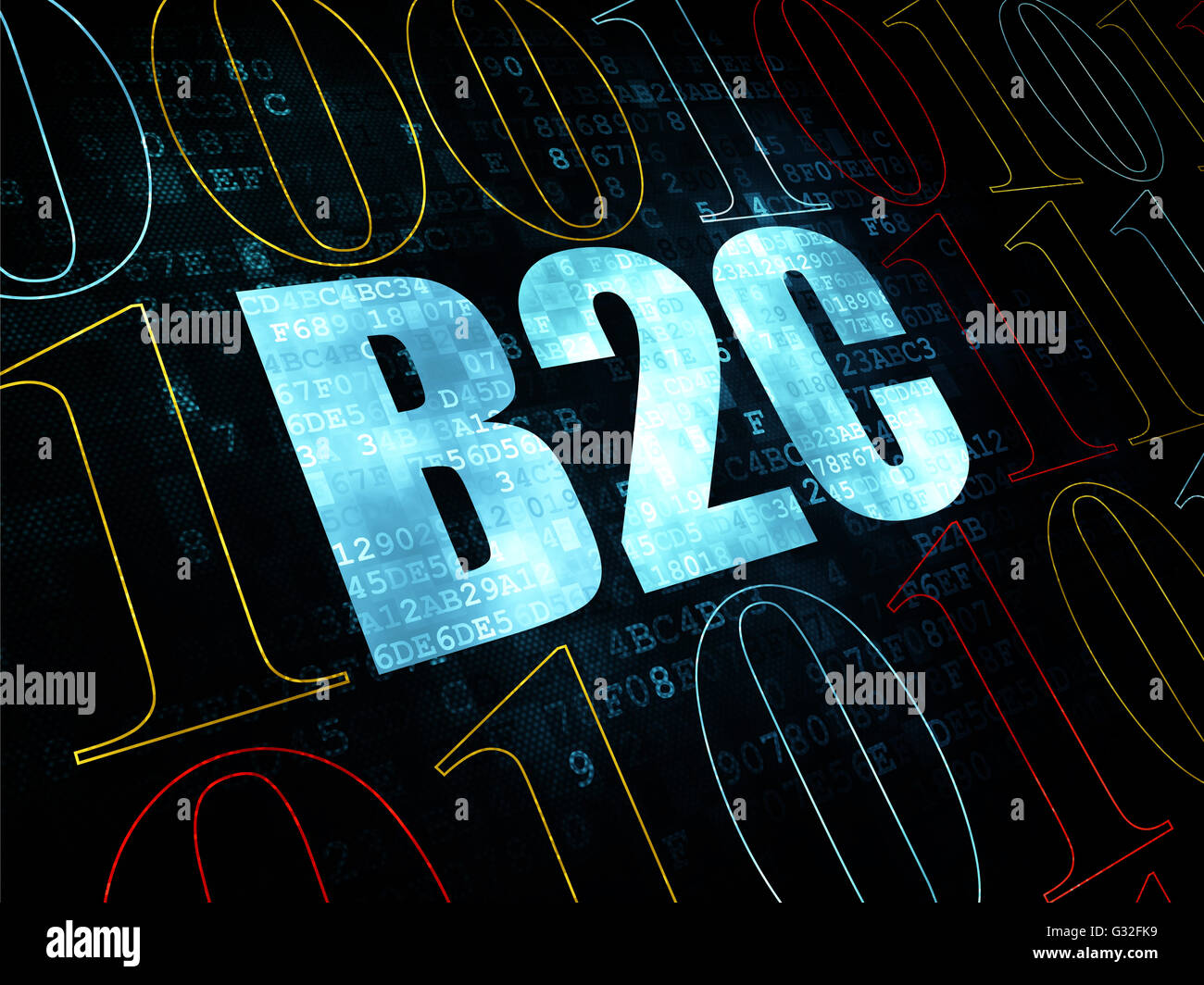 Finance concept: B2c on Digital background Stock Photo - Alamy