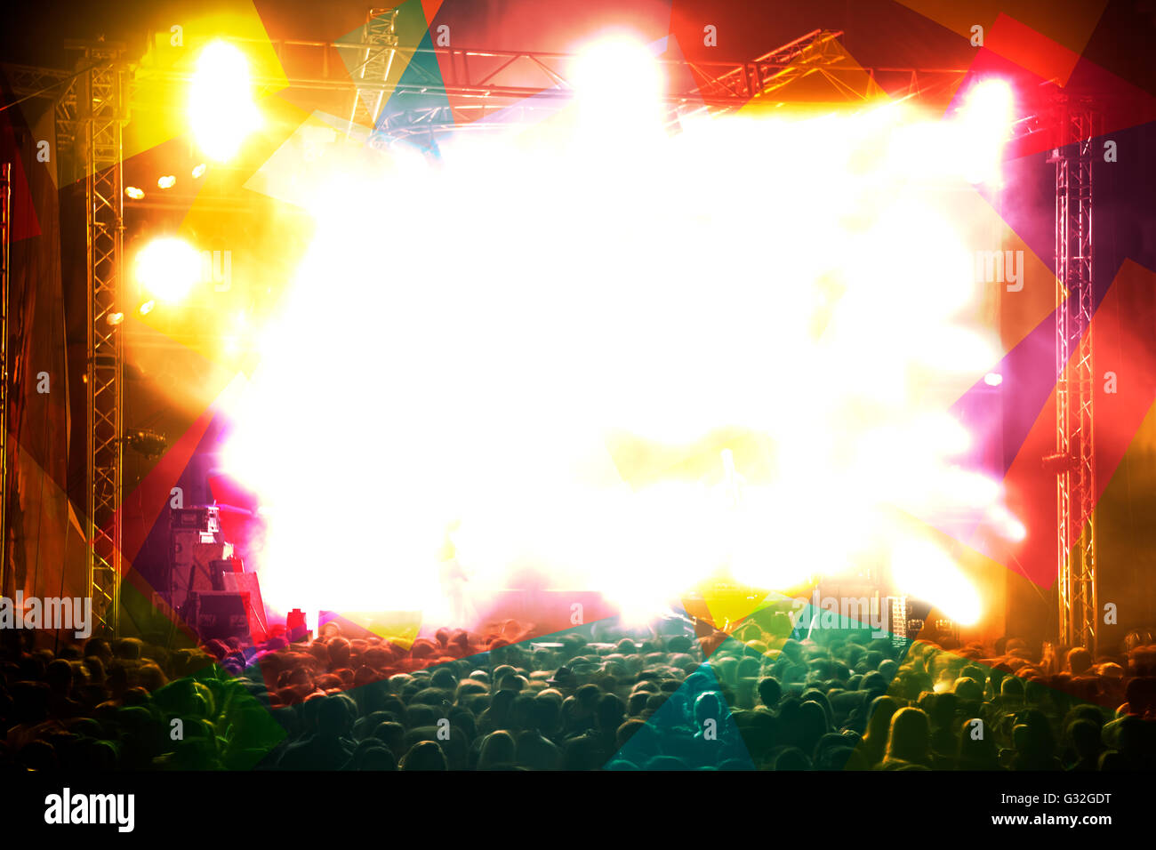 Abstract live music background.Stage and public Stock Photo - Alamy