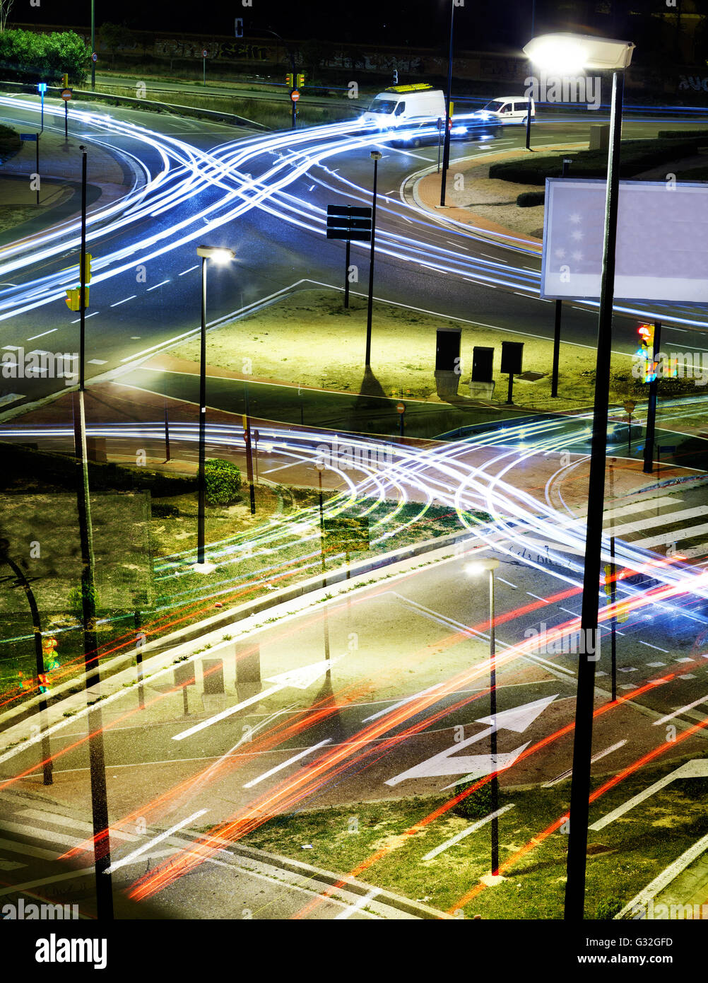 Abstract City lights at night Stock Photo - Alamy