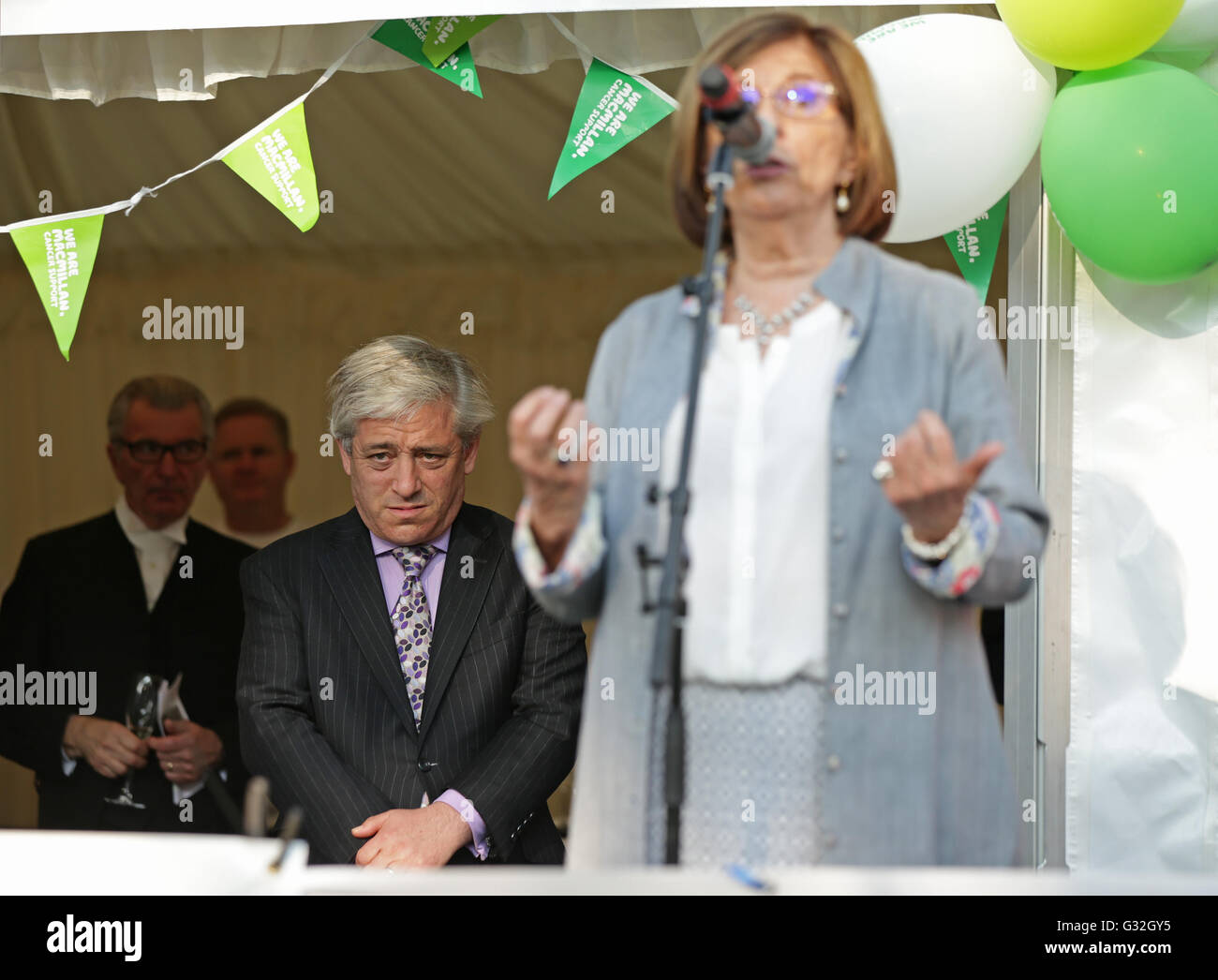 Speaker of the House of Commons John Bercow MP watches Baroness D'Souza ...