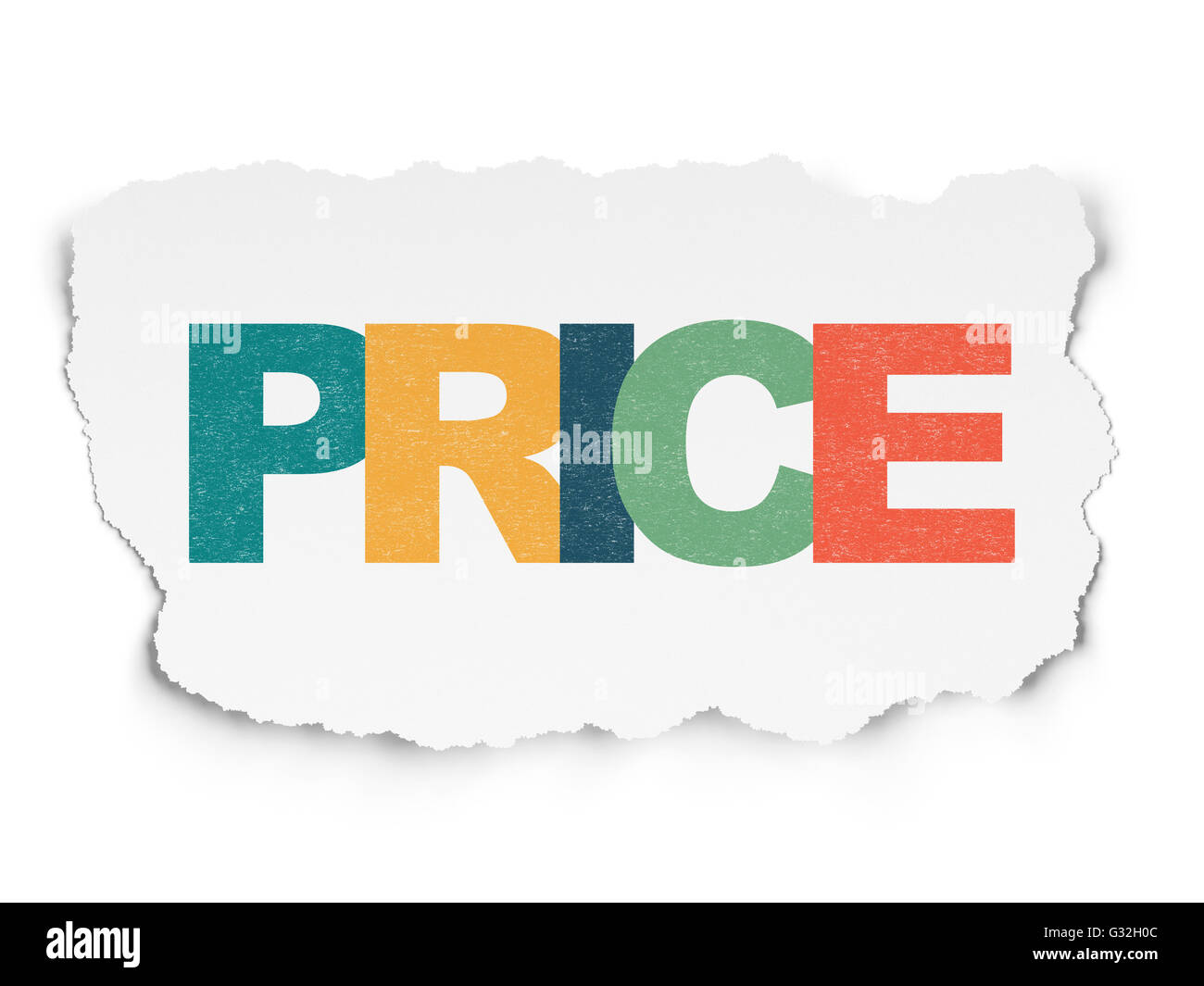 Advertising concept: Price on Torn Paper background Stock Photo - Alamy