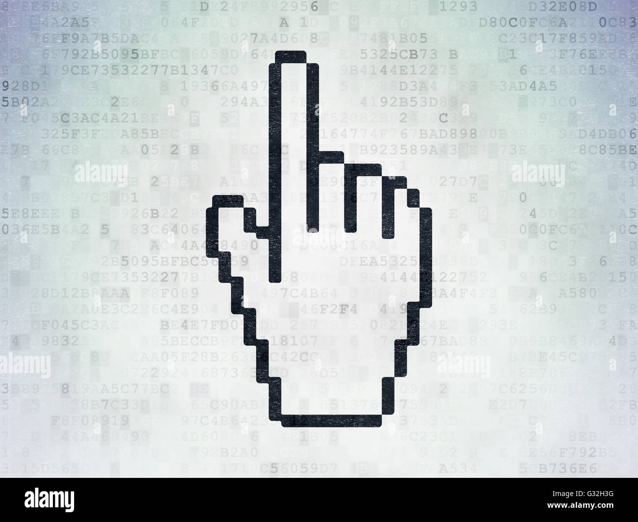 Web design concept: Mouse Cursor on Digital Data Paper background Stock Photo - Alamy