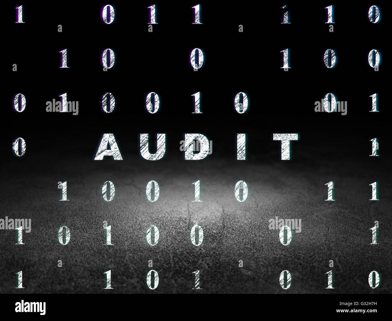 Finance concept: Audit in grunge dark room Stock Photo - Alamy