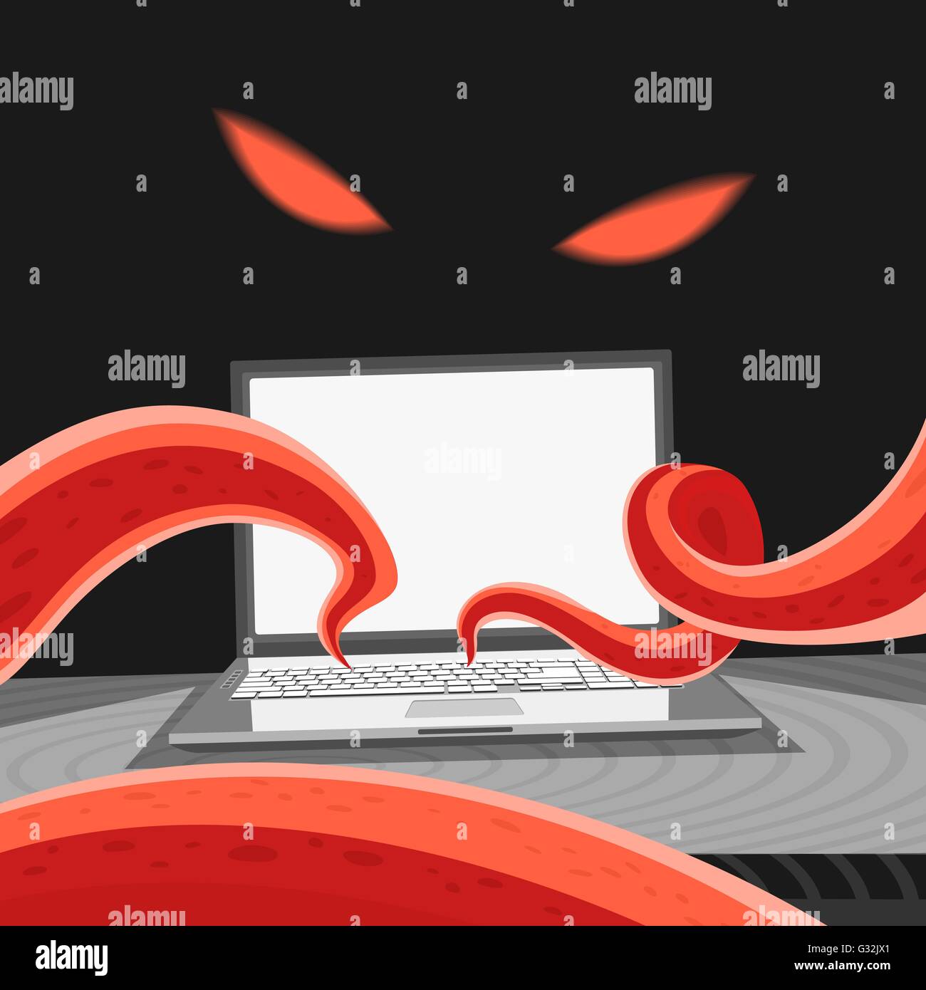 Infected pc Stock Vector Images - Alamy