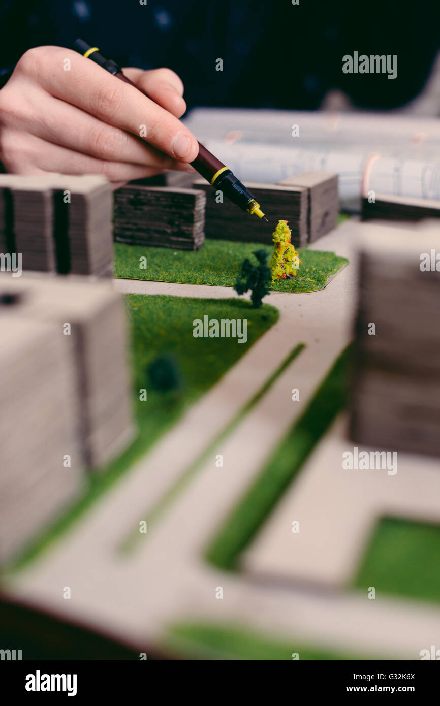 Architectural Project Building Model And Drafting Tools On