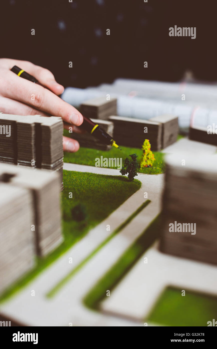 Architectural project./ Building model and drafting tools on ...