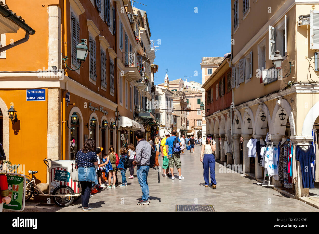 Historic Buildings In Corfu Town, Corfu Island, Greece Stock Photo - Alamy