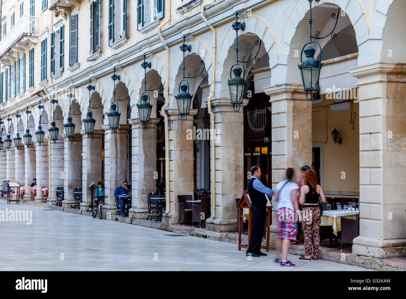 The Liston, Corfu Old Town, Corfu Island, Greece Stock Photo - Alamy