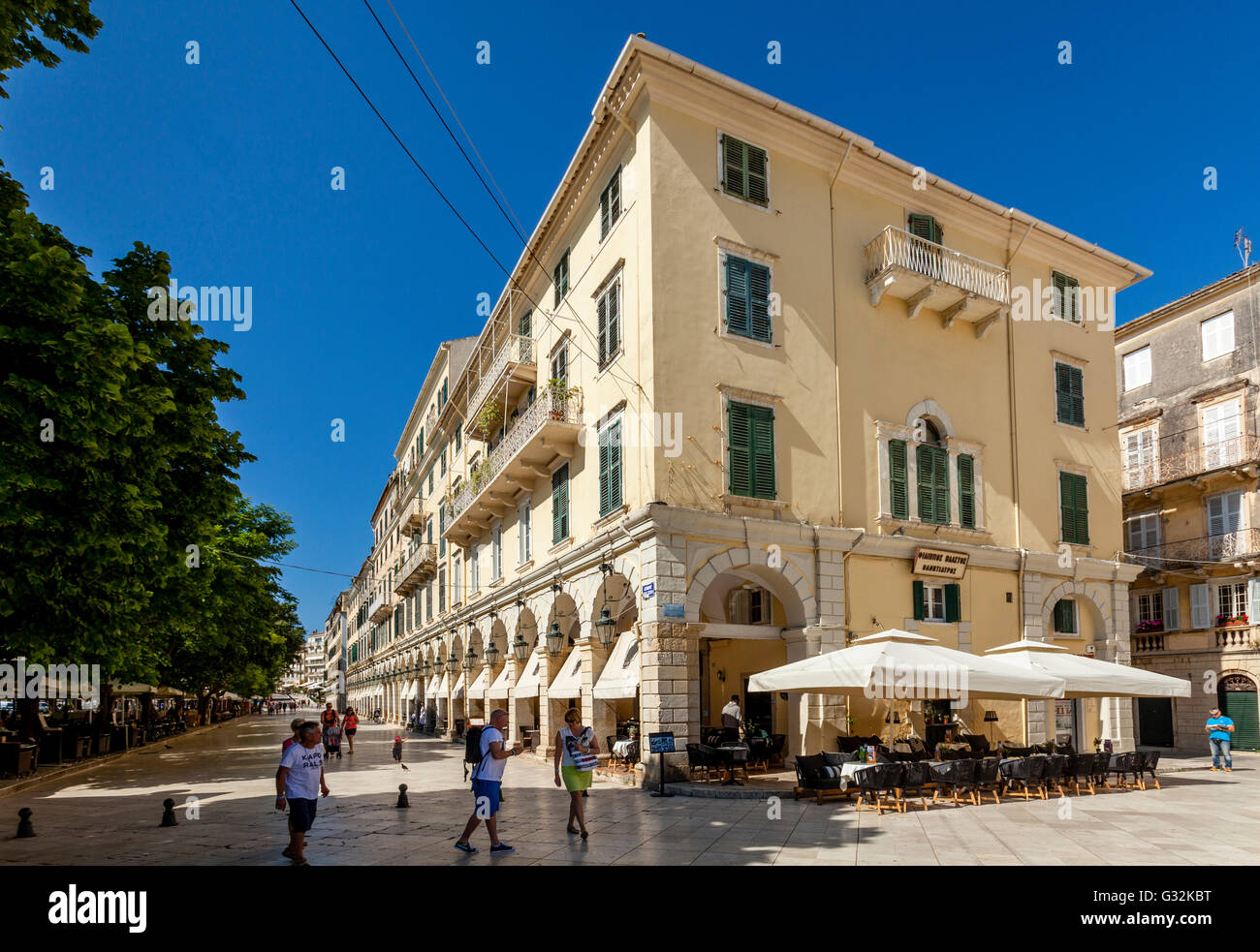 Liston arcade old town corfu hi-res stock photography and images - Alamy