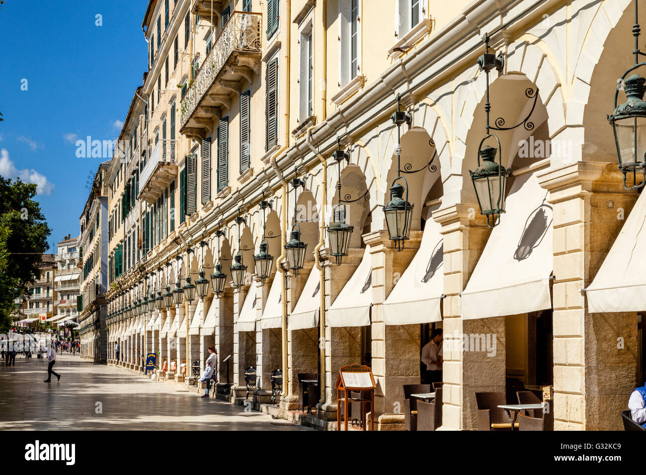 Liston arcade old town corfu hi-res stock photography and images - Alamy