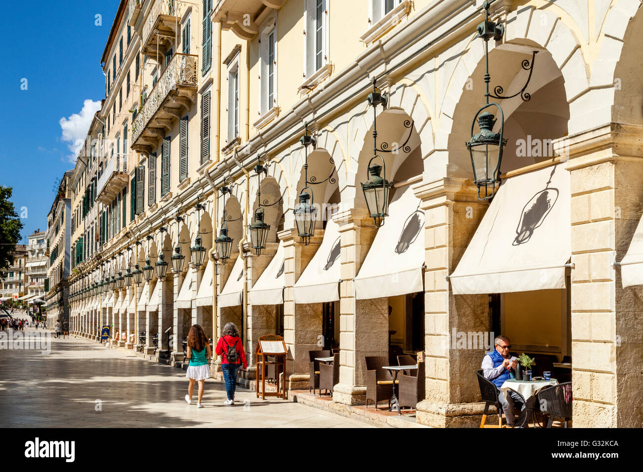 Liston arcade old town corfu hi-res stock photography and images - Alamy