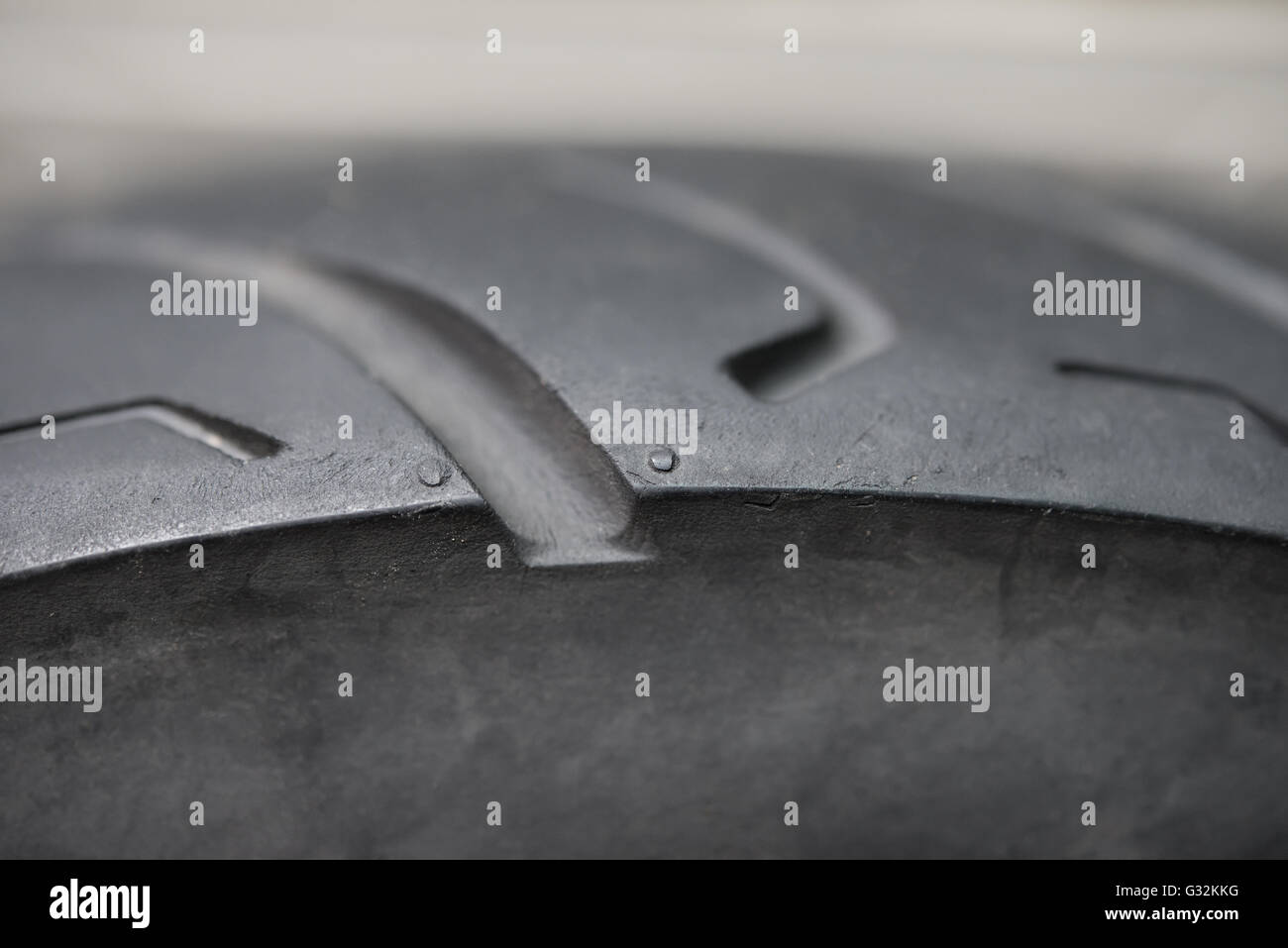 worn out car tyre close up Stock Photo - Alamy