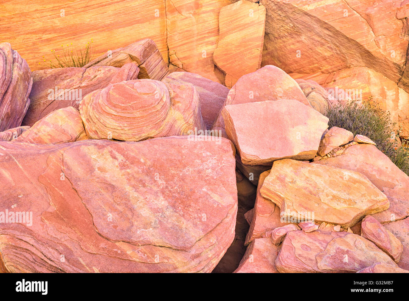 colorful rock formations. Valley of Fire State Park, Nevada Stock Photo ...