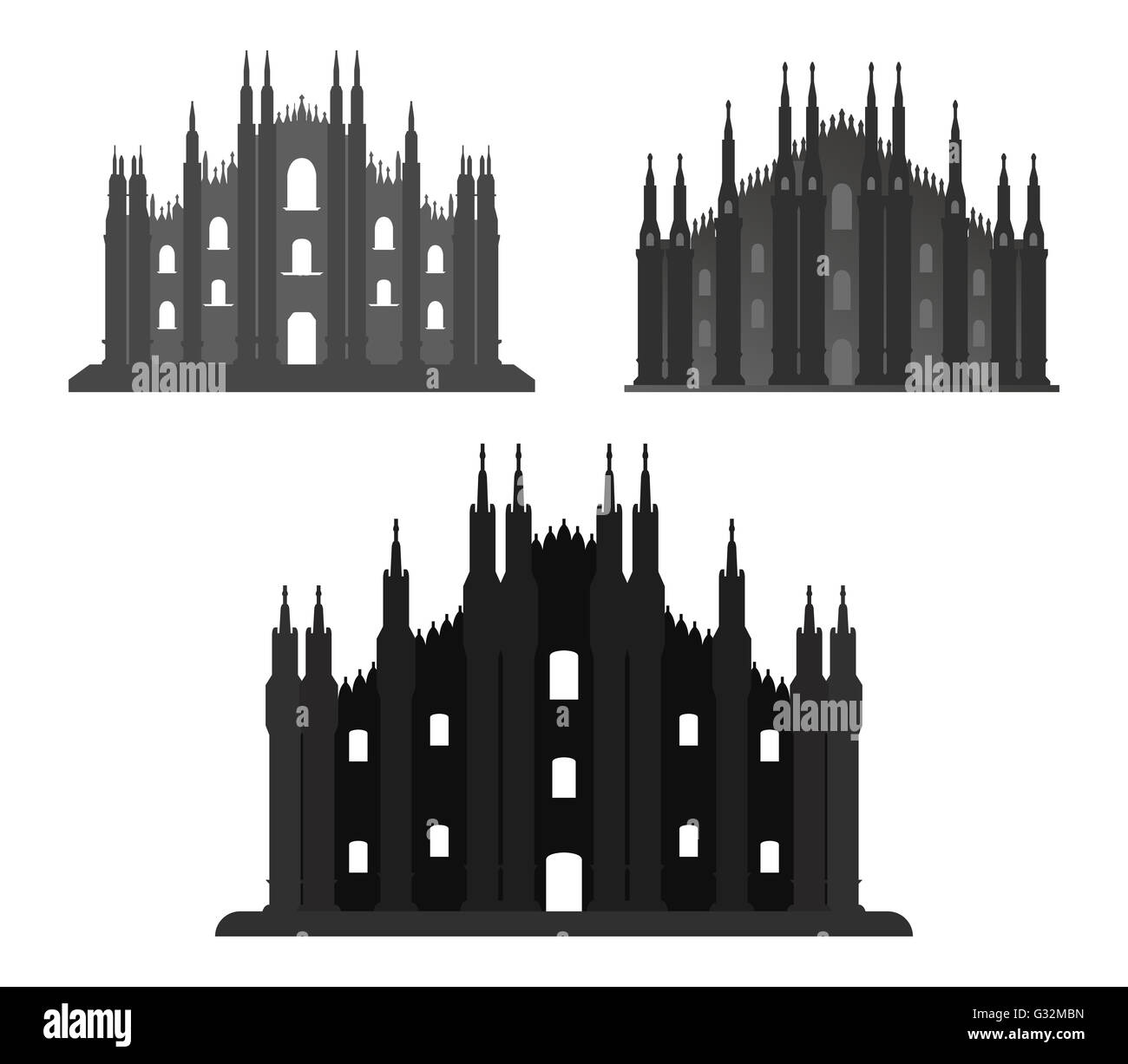 Cathedral icon milan Stock Photo - Alamy