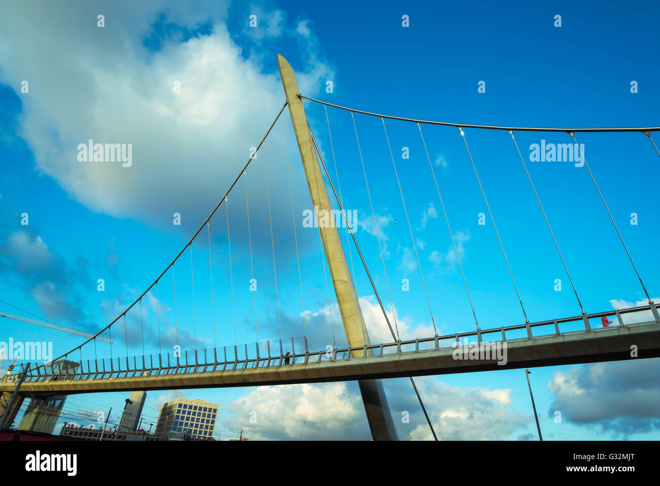 Harbor Drive Pedestrian Bridge. Downtown San Diego, California Stock ...