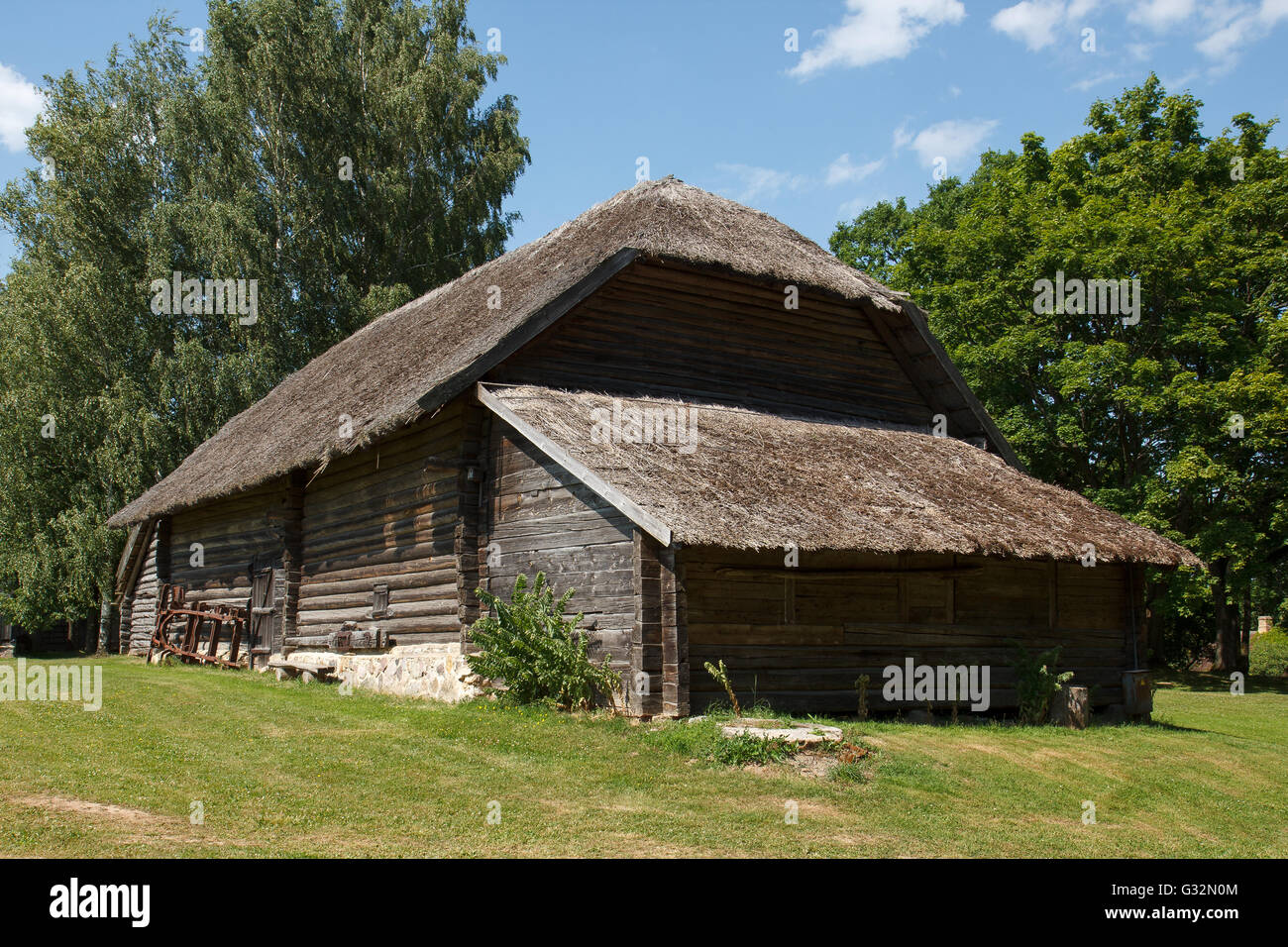 Old reed and wood house Stock Photo - Alamy