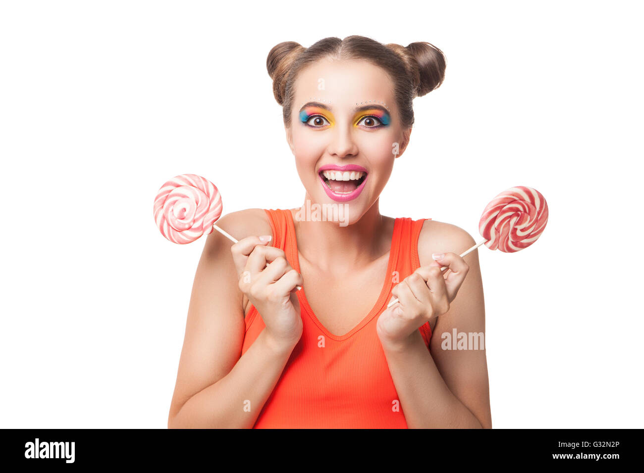 Portrait candy lollipop hi-res stock photography and images - Alamy