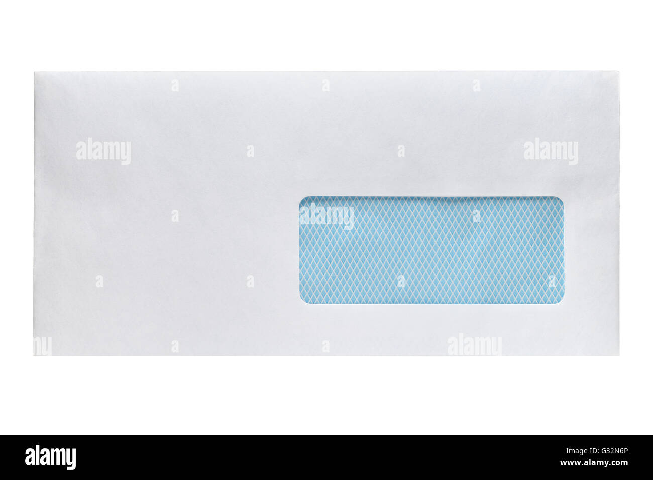 Blank envelope with window isolated on white background Stock Photo - Alamy