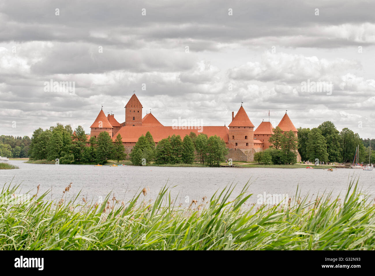 Trakai castle in the middle of island Stock Photo - Alamy
