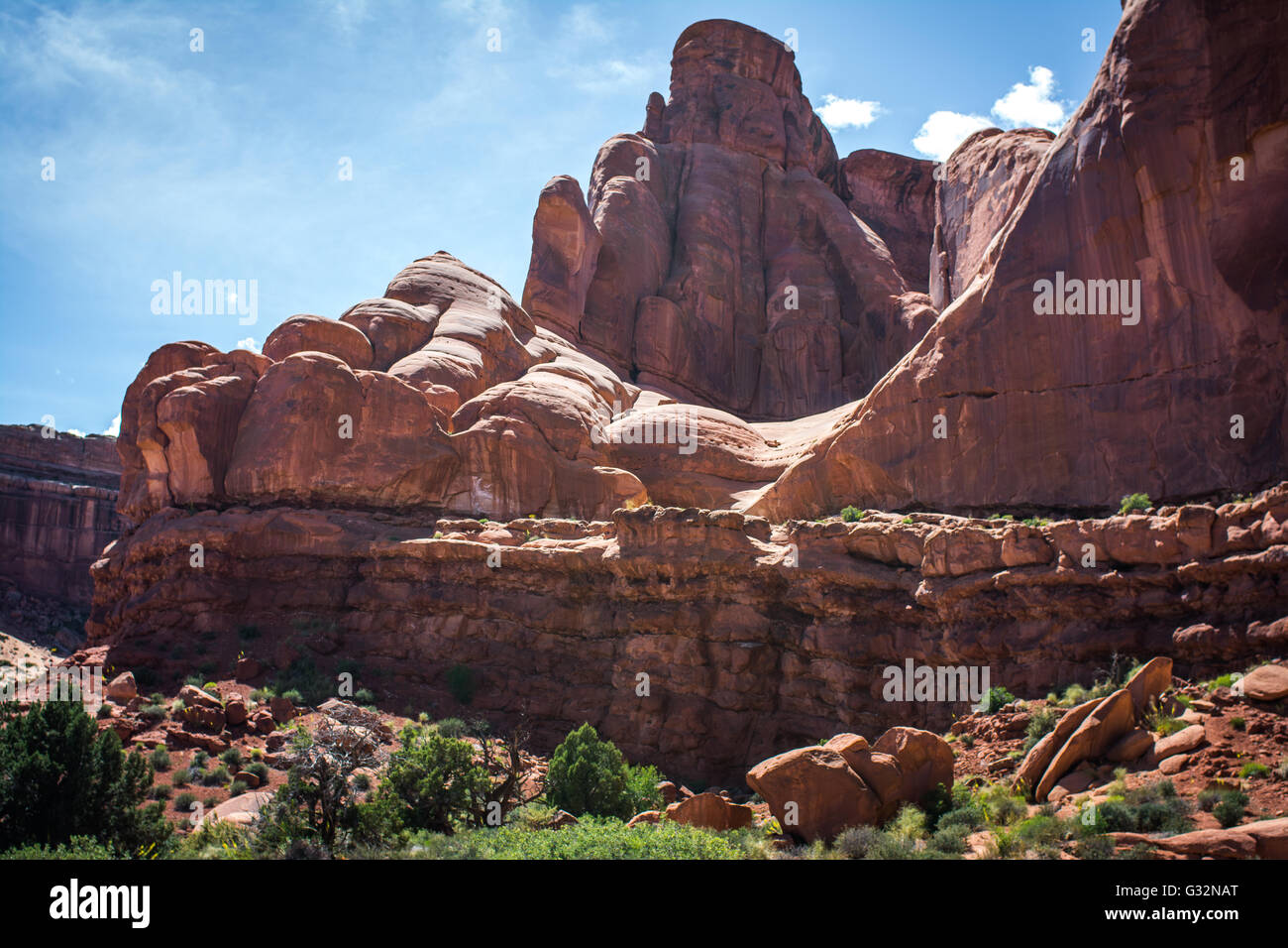Rock formations in Arches National Park, Moab, Utah, USA Stock Photo ...